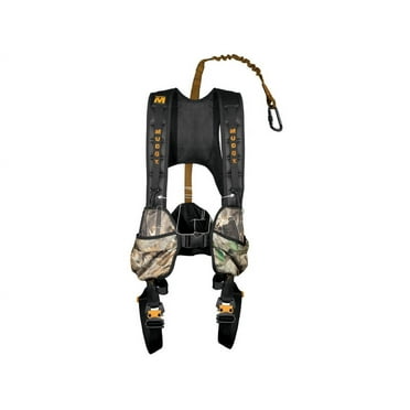 Muddy Ambush Quick Release Padded Hunting Safety Harness, Camo, 300lbs ...