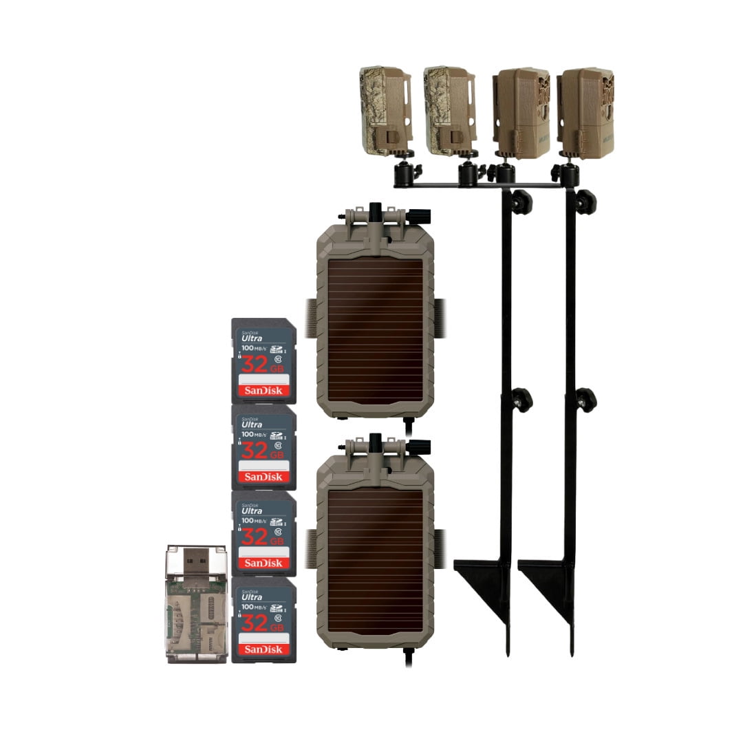 Muddy Dual Camera Ground Mount with Threaded Receiver (Black, 2-Pack ...