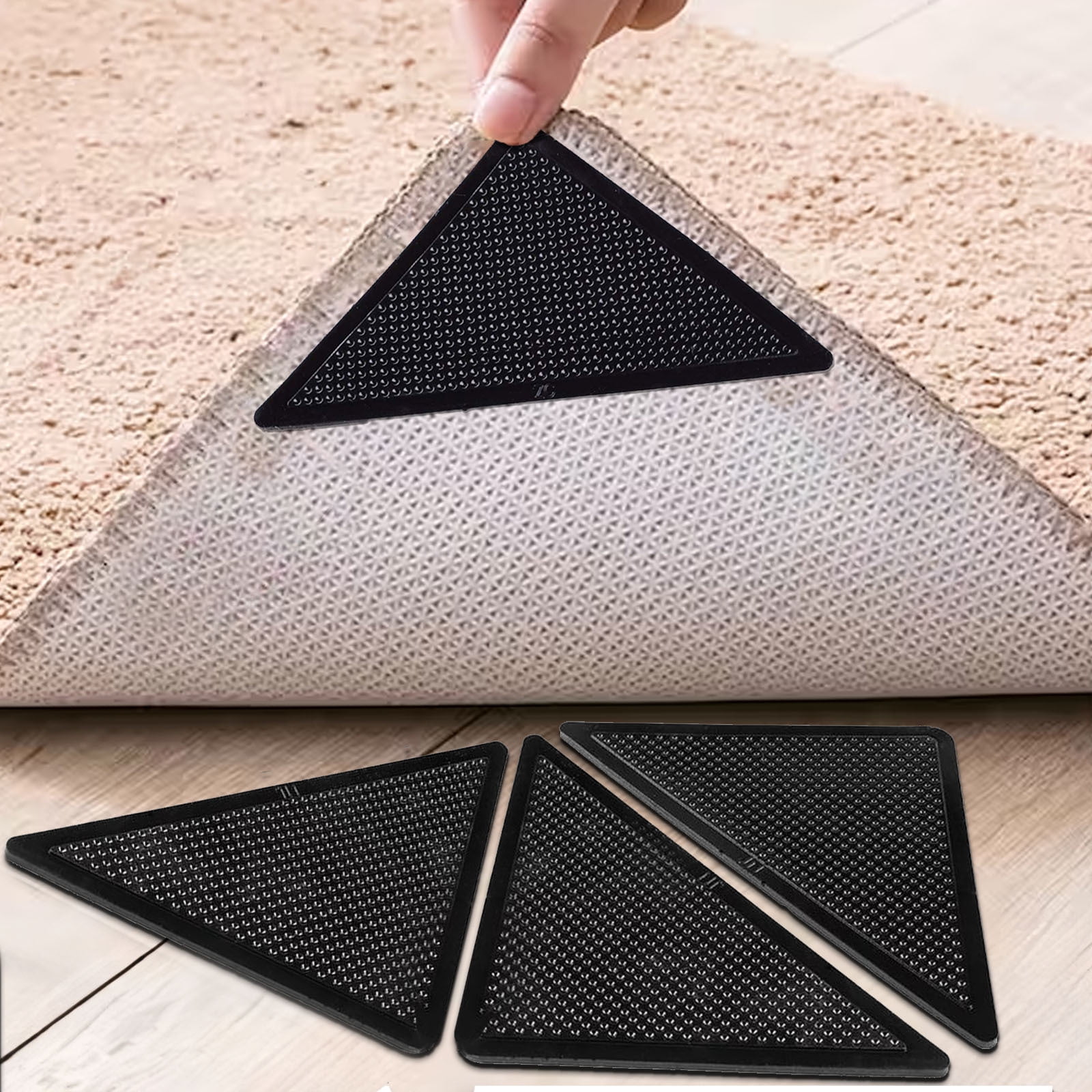 Muddy MatÂ® Heavy Duty Non-Slip Reusable Rug Corner Pads - Double-Sided ...