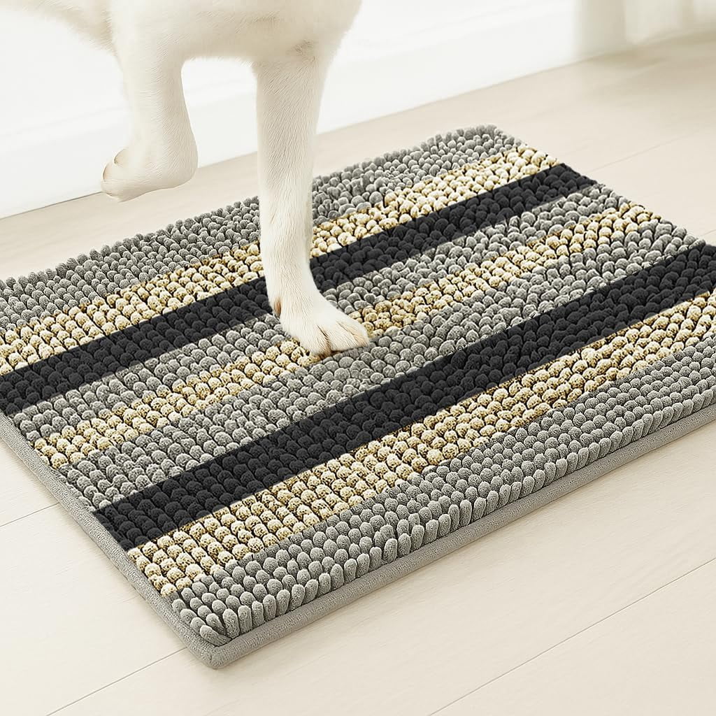 Muddy Mat® Super Absorbent Chenille Dog Door Mat for Muddy Paws – Non ...