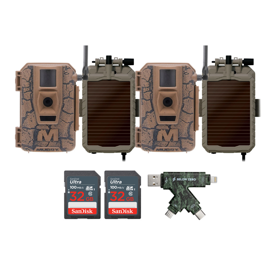 Muddy Mitigator Cellular 24MP Imaging Trail Camera (2-Pack) Bundle with ...
