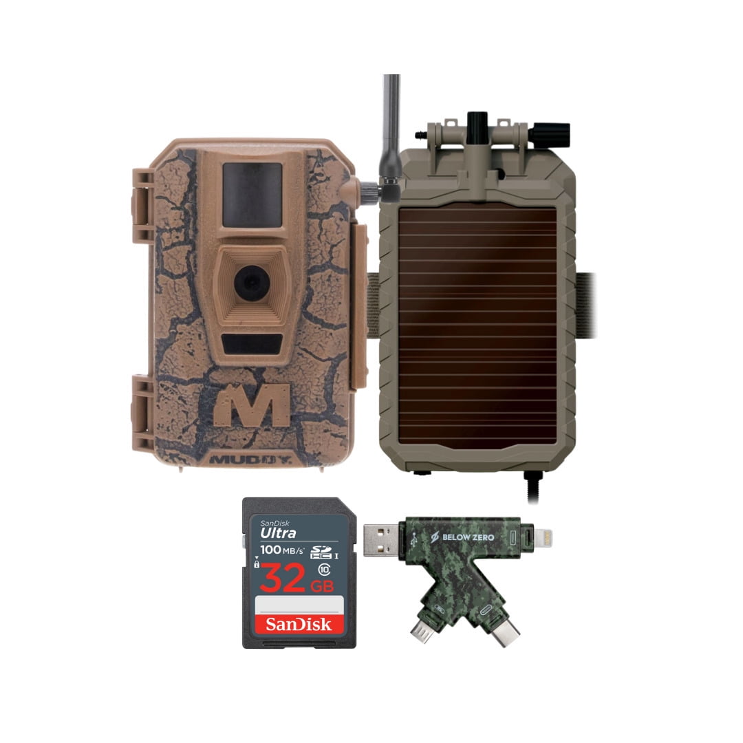 Muddy Mitigator Cellular 24MP Imaging Trail Camera Bundle with 5000mAh ...