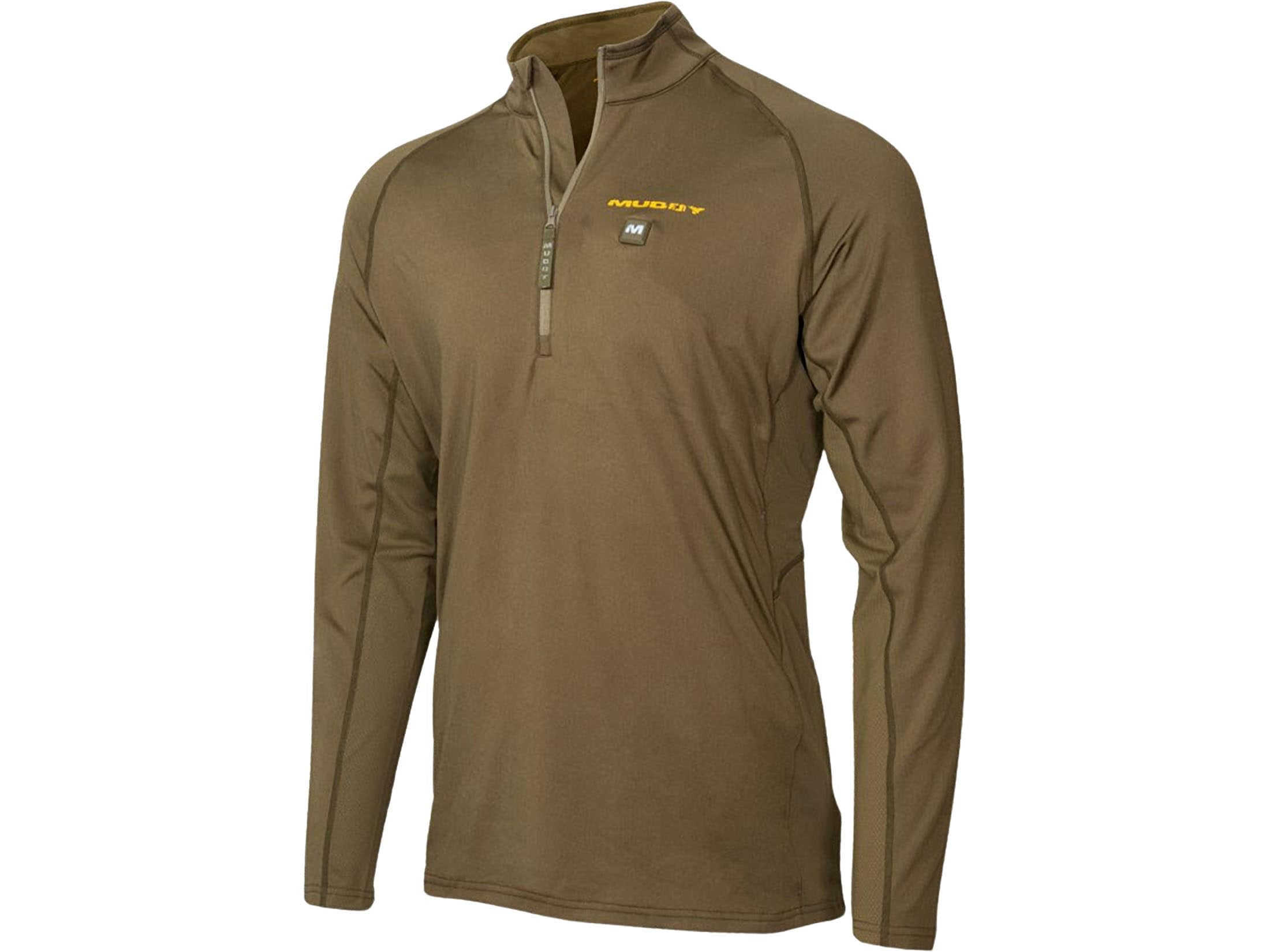 Muddy Outdoors Men's Nucleus Heated Base Layer Shirt Brown Clay Large ...