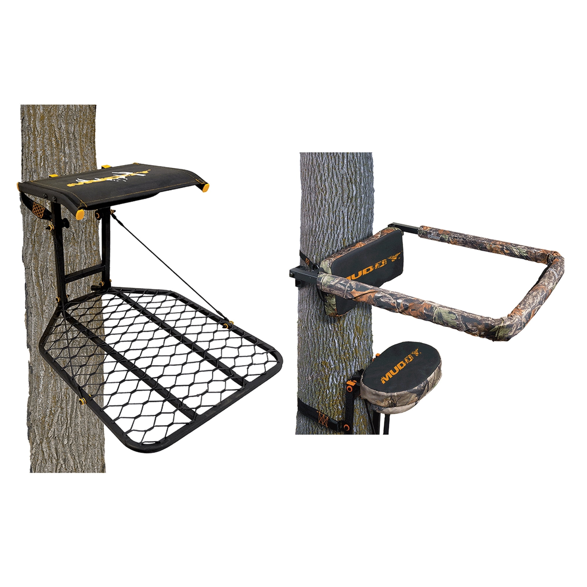 Muddy The Boss Hang On Hunting Tree Stand & Flip Up Shooting Rail Rest ...