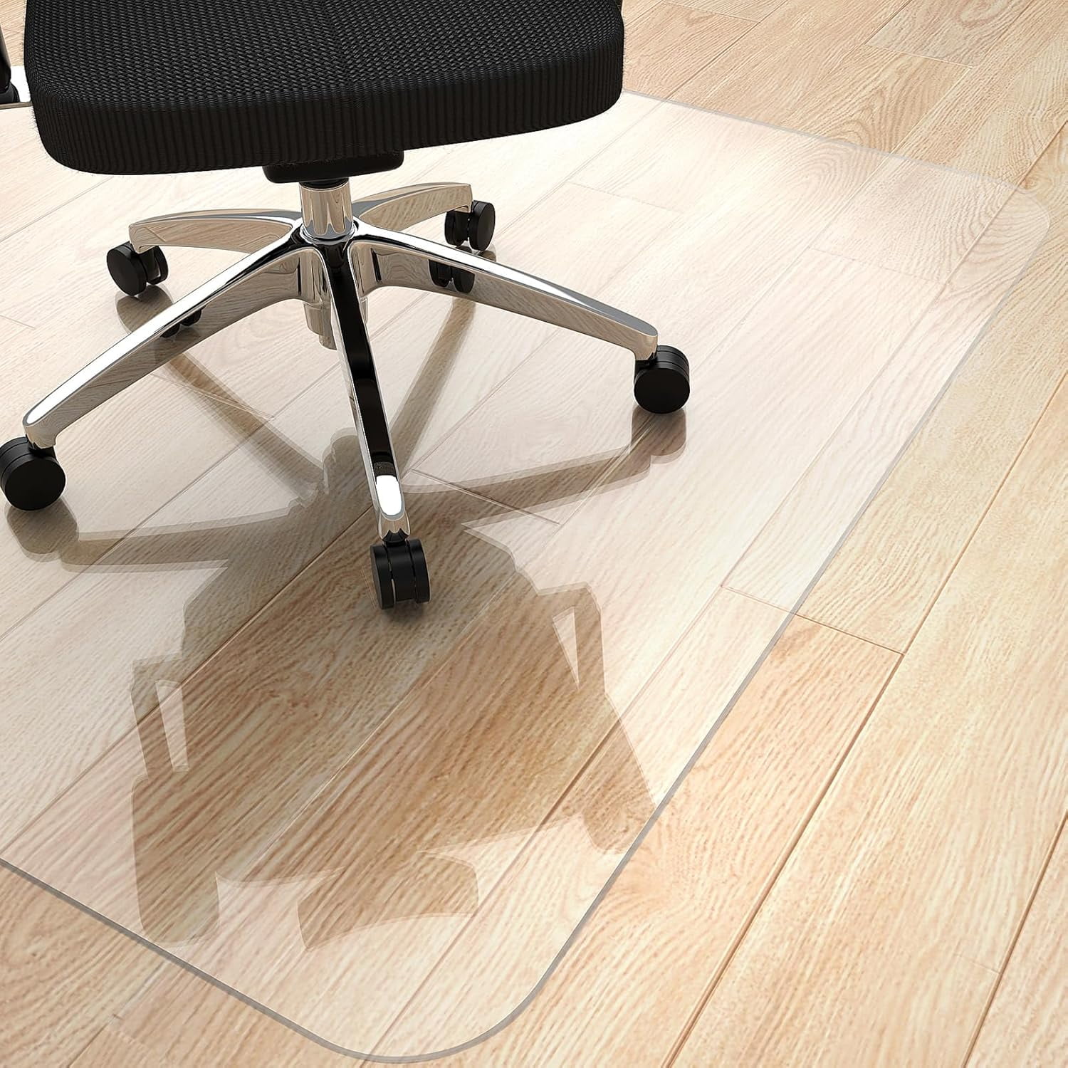 Mudeela Office Chair Mat for Hardwood Floor, 45"×53" Clear Office ...