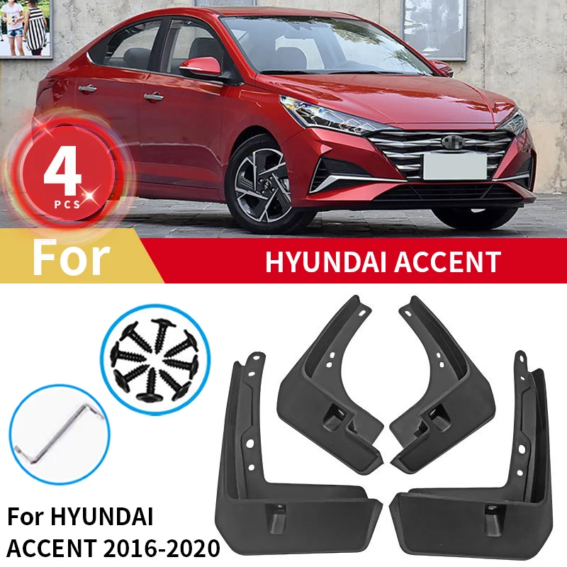 Mudguards For Hyundai Accent 2006-2020 Verna 2010-2013 Rear Wheel Mud ...