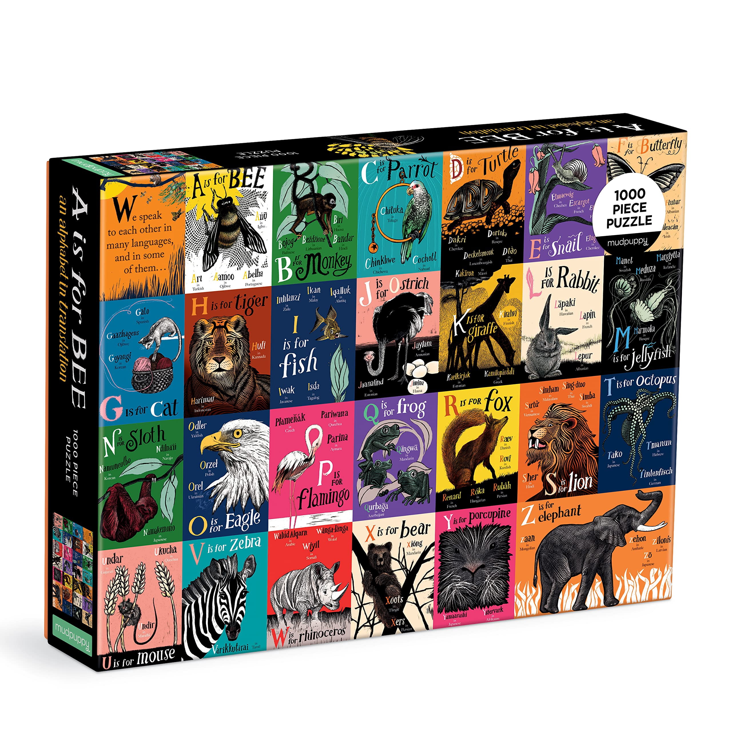 Mudpuppy A is for OIF8 Bee: an Alphabet in Translation - 1000 Piece ...