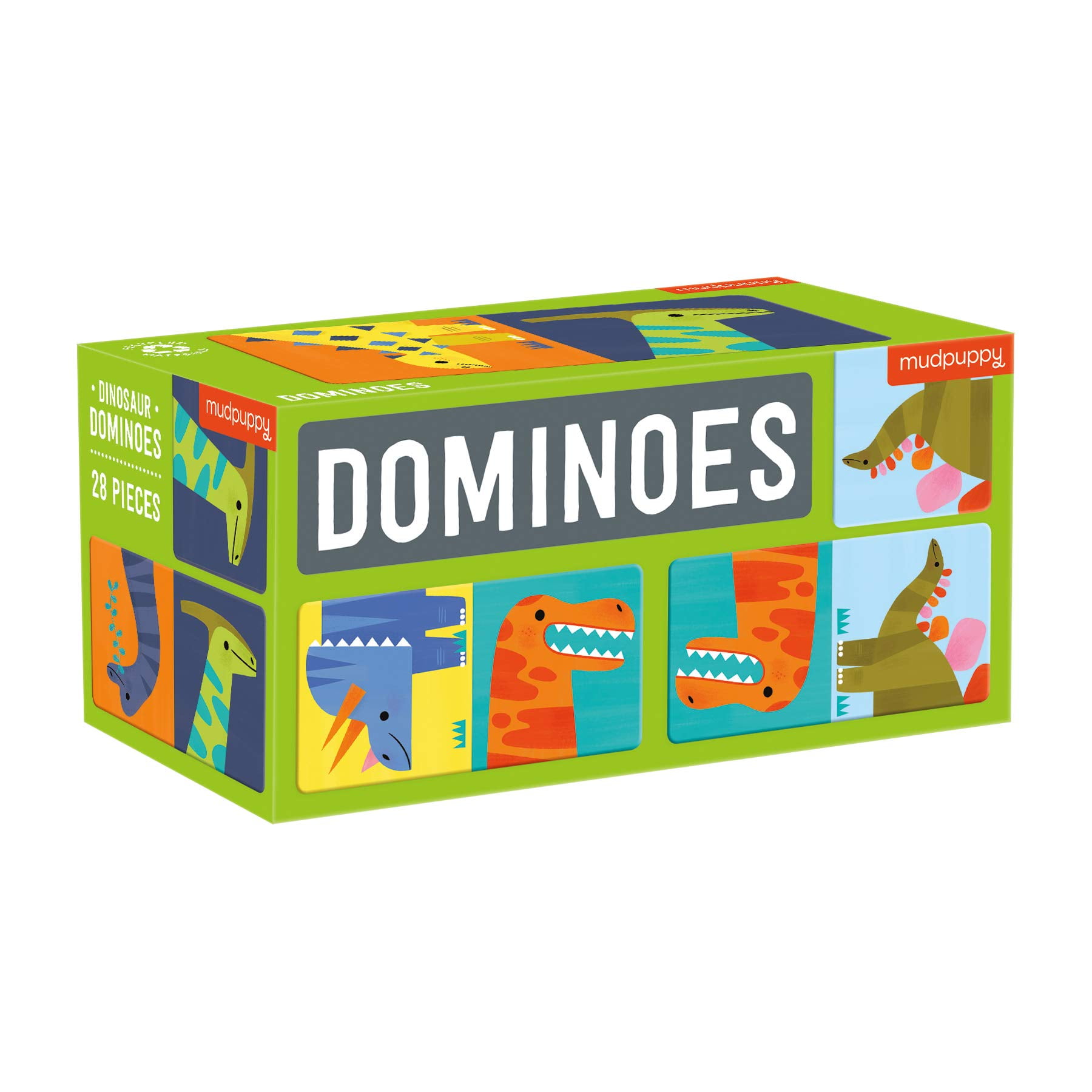 Mudpuppy Dinosaur Dominoes - Giant Dominoes Set for Kids, Matching Game ...