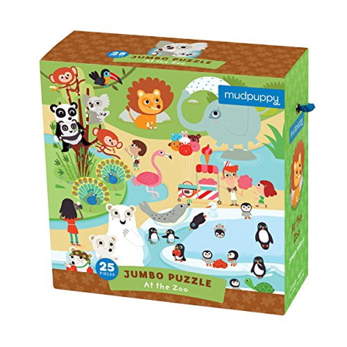 Mudpuppy At the Zoo Jumbo Puzzle, 25 Jumbo Pieces, 22 x22 Great for ...