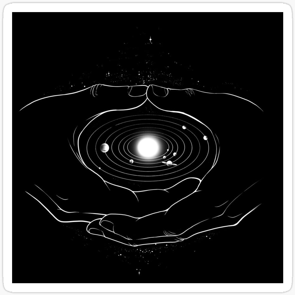 Mudra Cosmo Zen Meditation Sticker Phone Decal Water Bottle Stickers ...