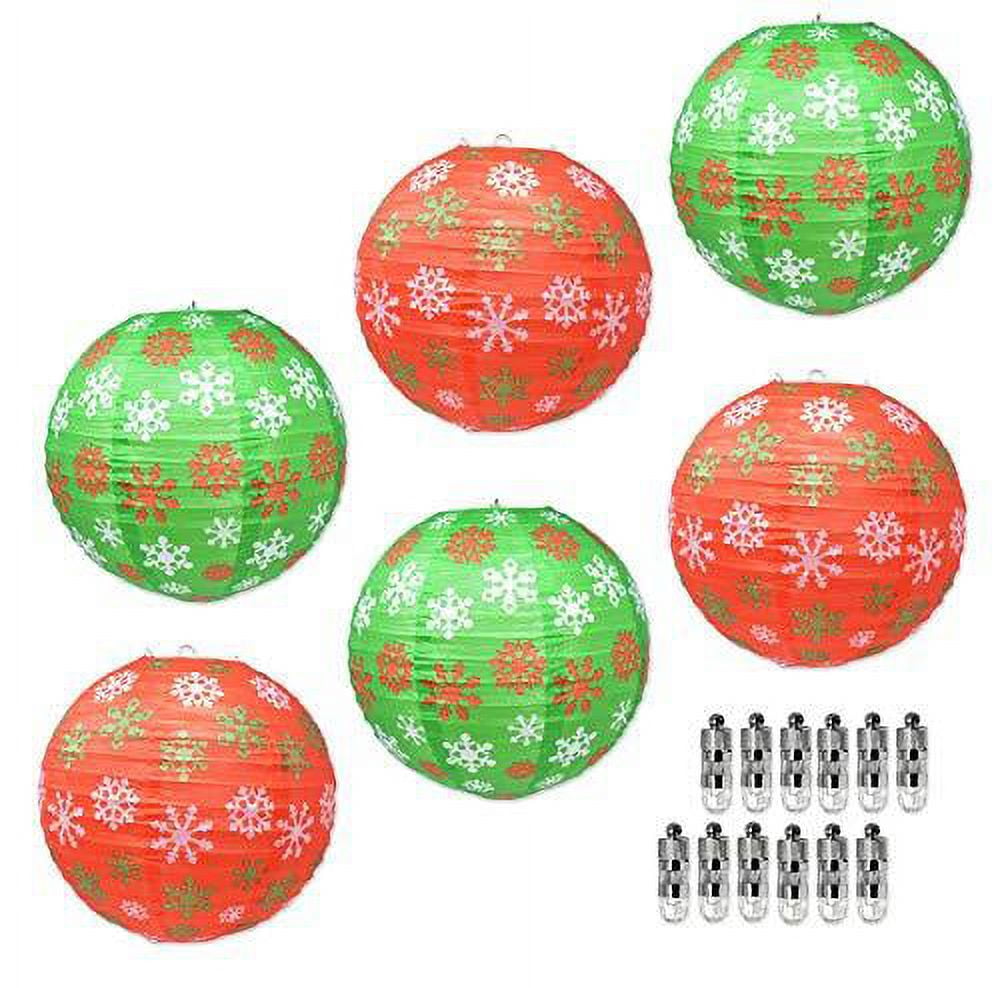 Mudra Crafts Christmas Paper Lanterns with Led Lights, Chinese ...