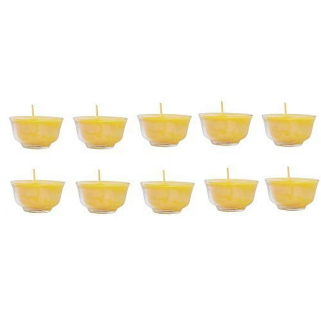 Mudra Crafts Tibetan Tealight Vanaspati Ghee Butter Lamp Candle Set for ...