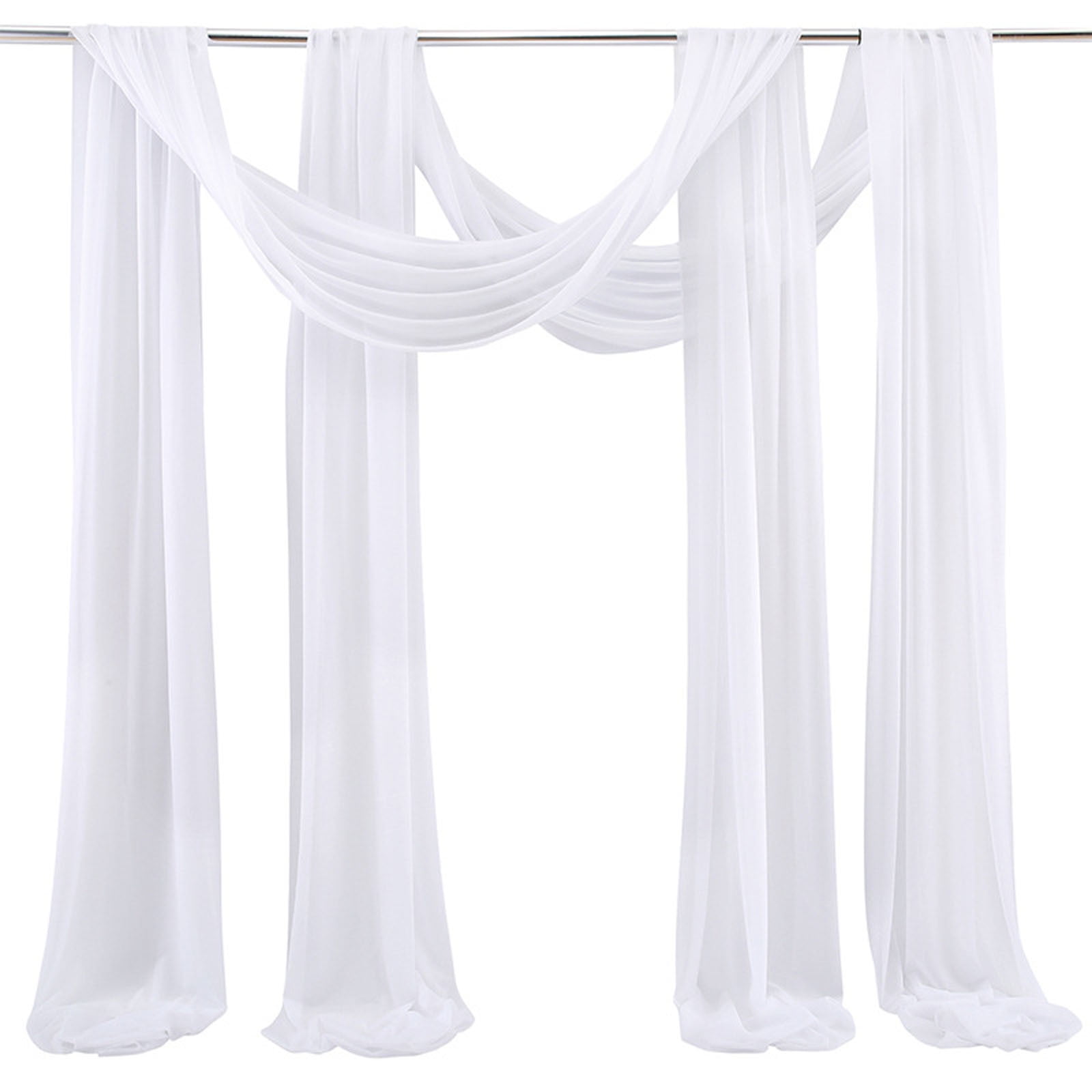 Muecwrye 2 Panels Wedding Arch Drapery, Wedding Decoration Scarf ...