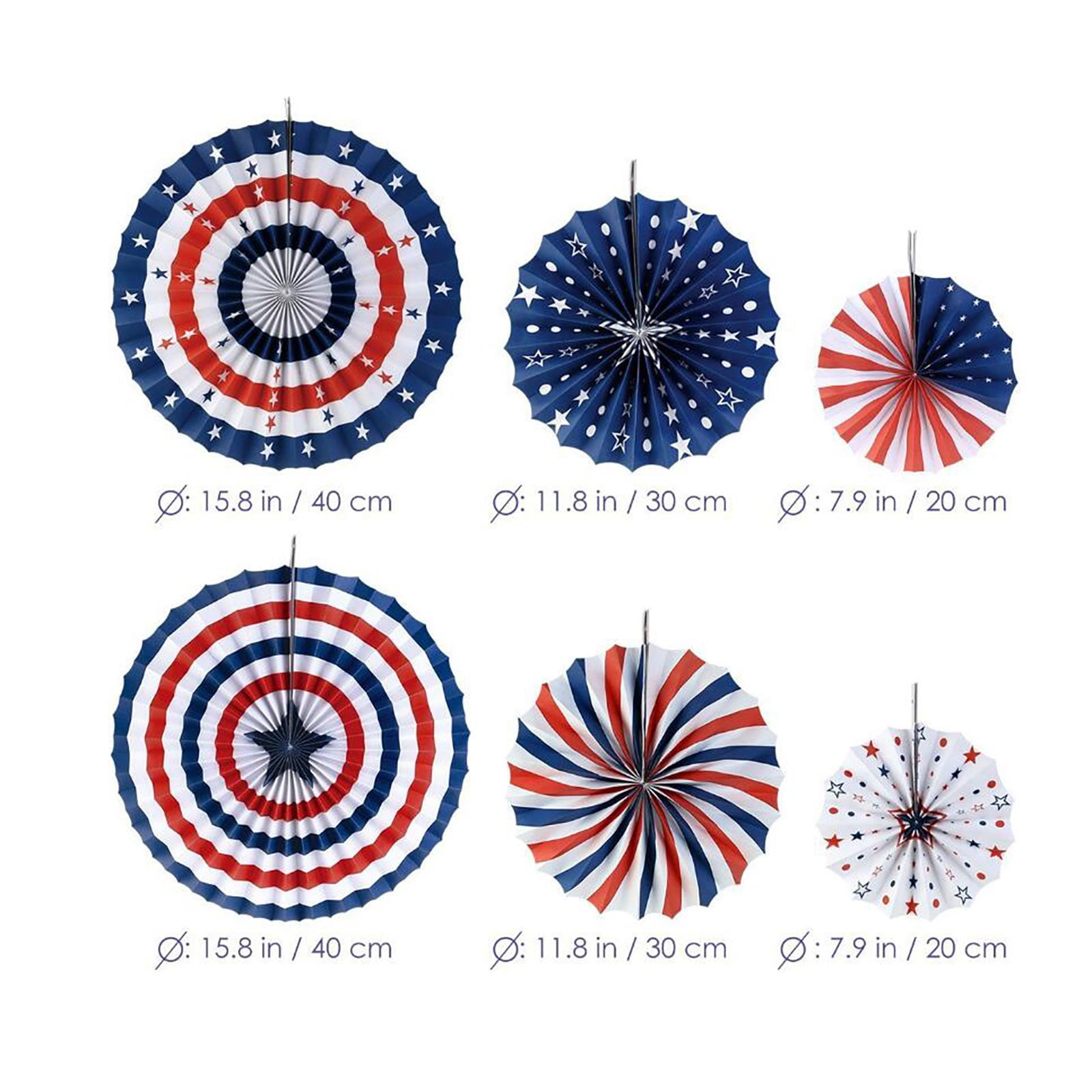Muecwrye 4th of July Patriotic Party Decorations Set, Red White Blue ...