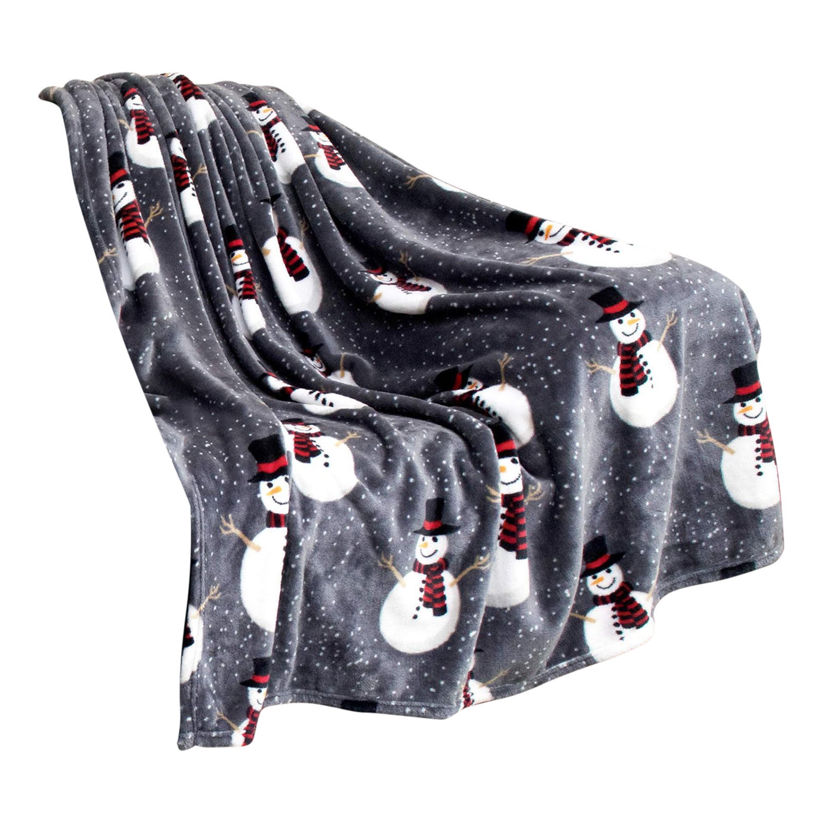 Muecwrye Christmas Blanket, Super Soft Christmas Prints Fleece Blanket ...