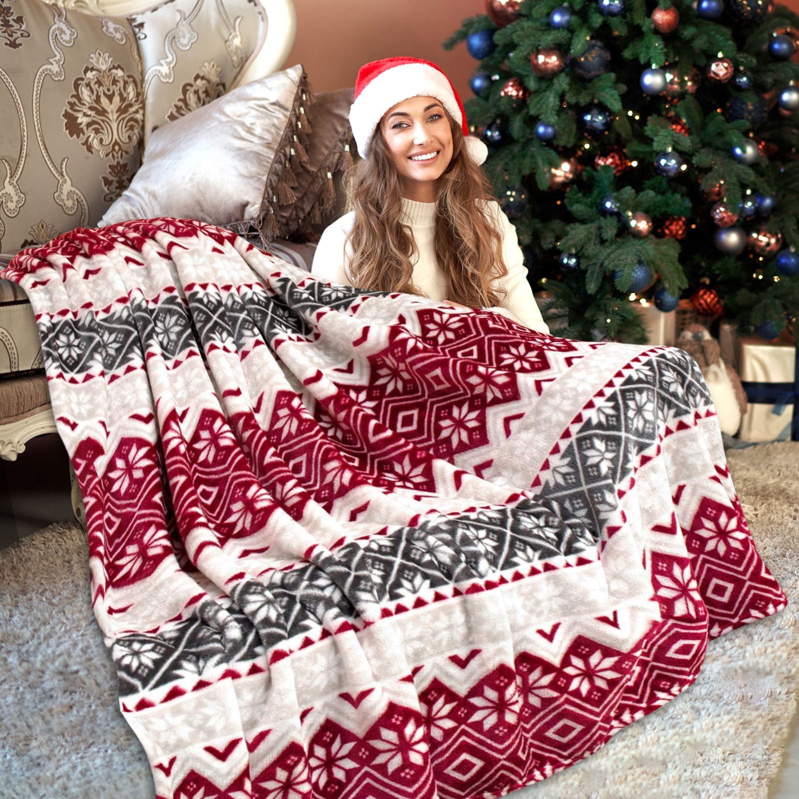 Muecwrye Christmas Blanket and Throws Clearance! Cute Christmas Tree ...