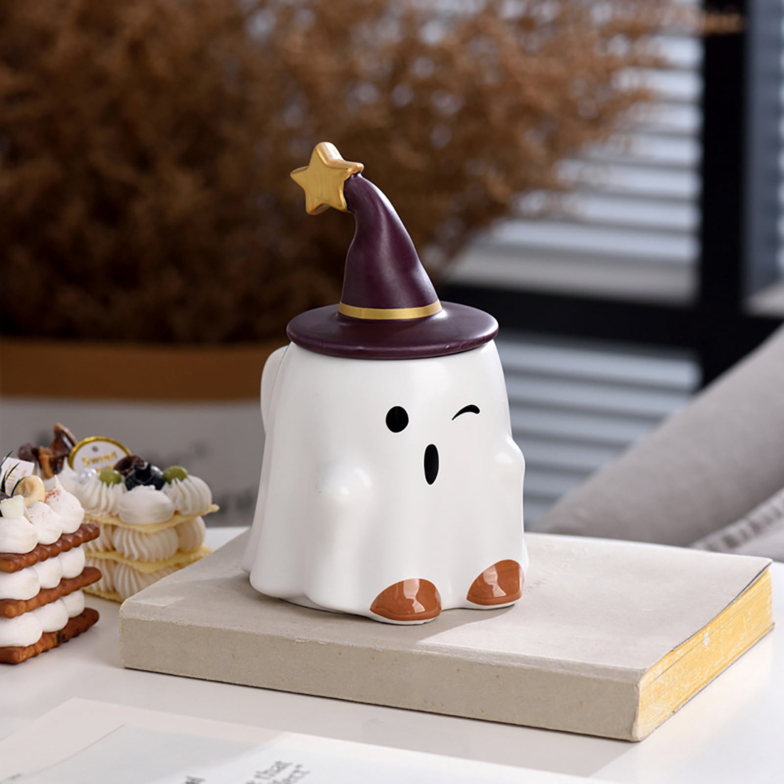 Muecwrye Halloween Mugs, Ghost Mug, Halloween Ceramic Coffee Mugs with ...