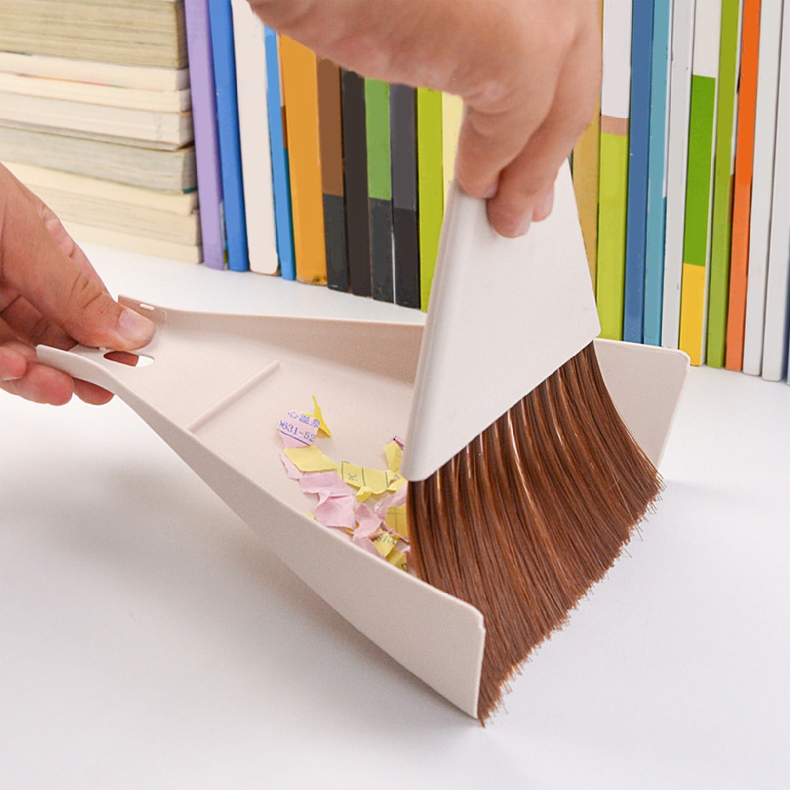 Muecwrye Handheld Dust Pan and Brush Set, Small Broom and Dustpan Set ...