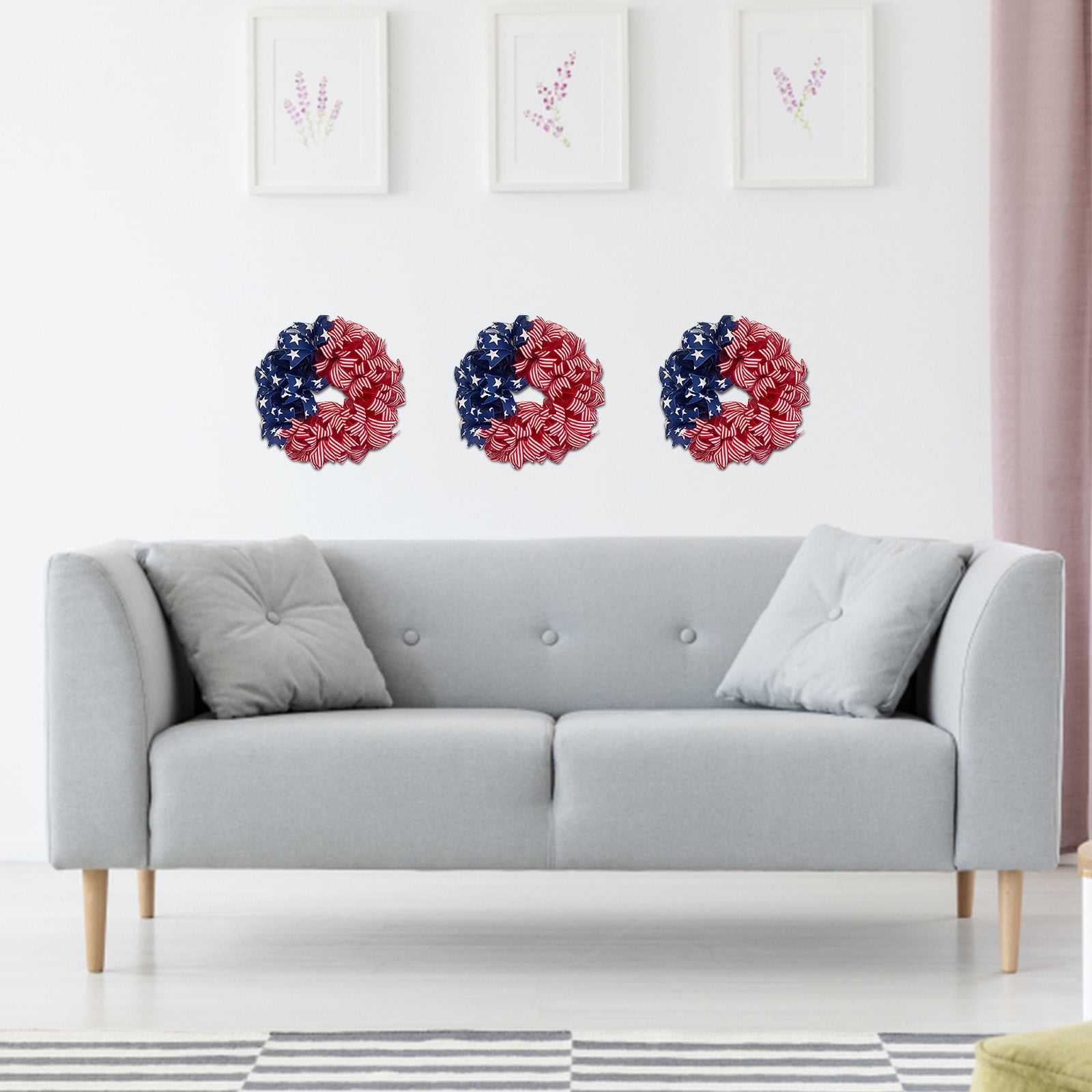 Muecwrye Patriotic Wreaths for Front Door Fourth of July 4th of July ...