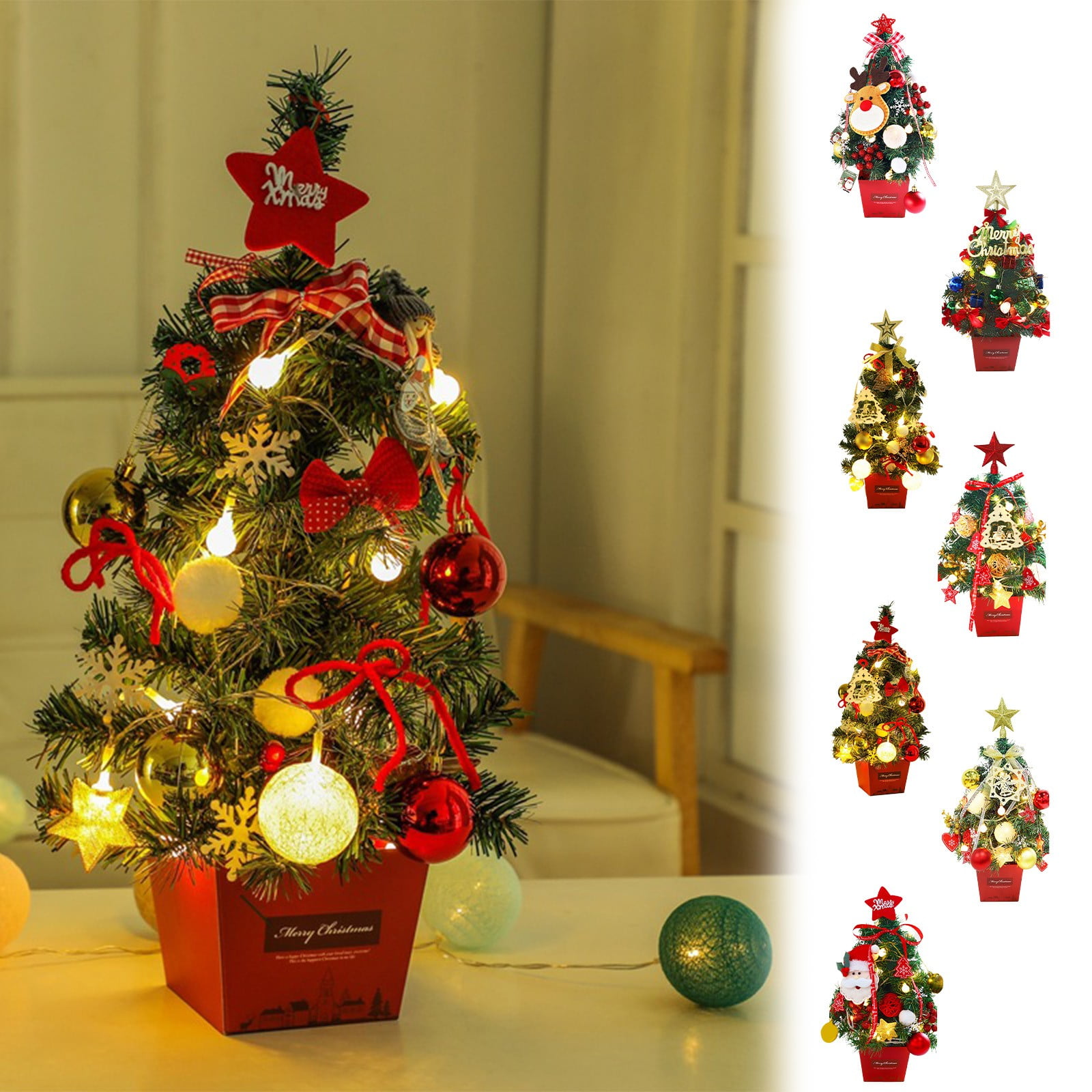 Muecwrye Small Christmas Trees, Table Top Christmas Tree, Mini ...