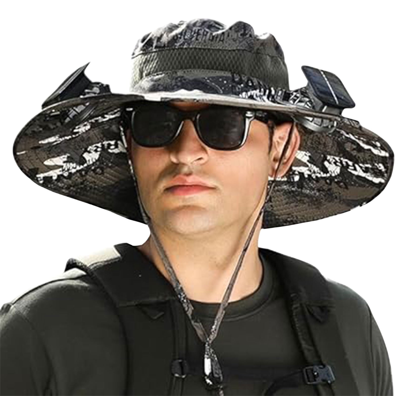 Muecwrye Solar Fan Hats for men, Solar Powered Fan Hat, Hat with Fan ...