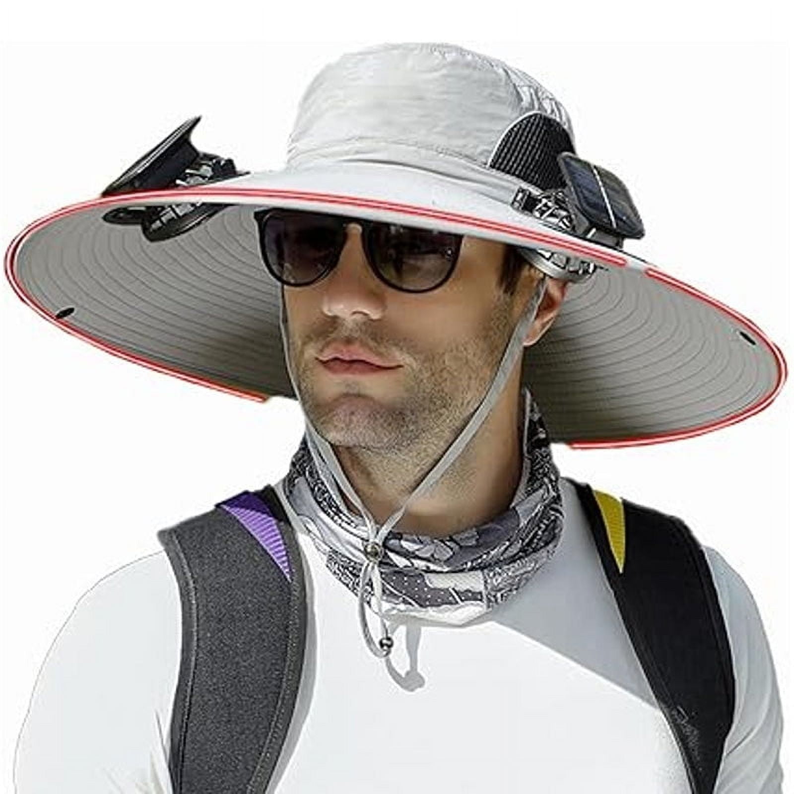 Muecwrye Solar Fan Hats for men, Solar Powered Fan Hat, Hat with Fan ...