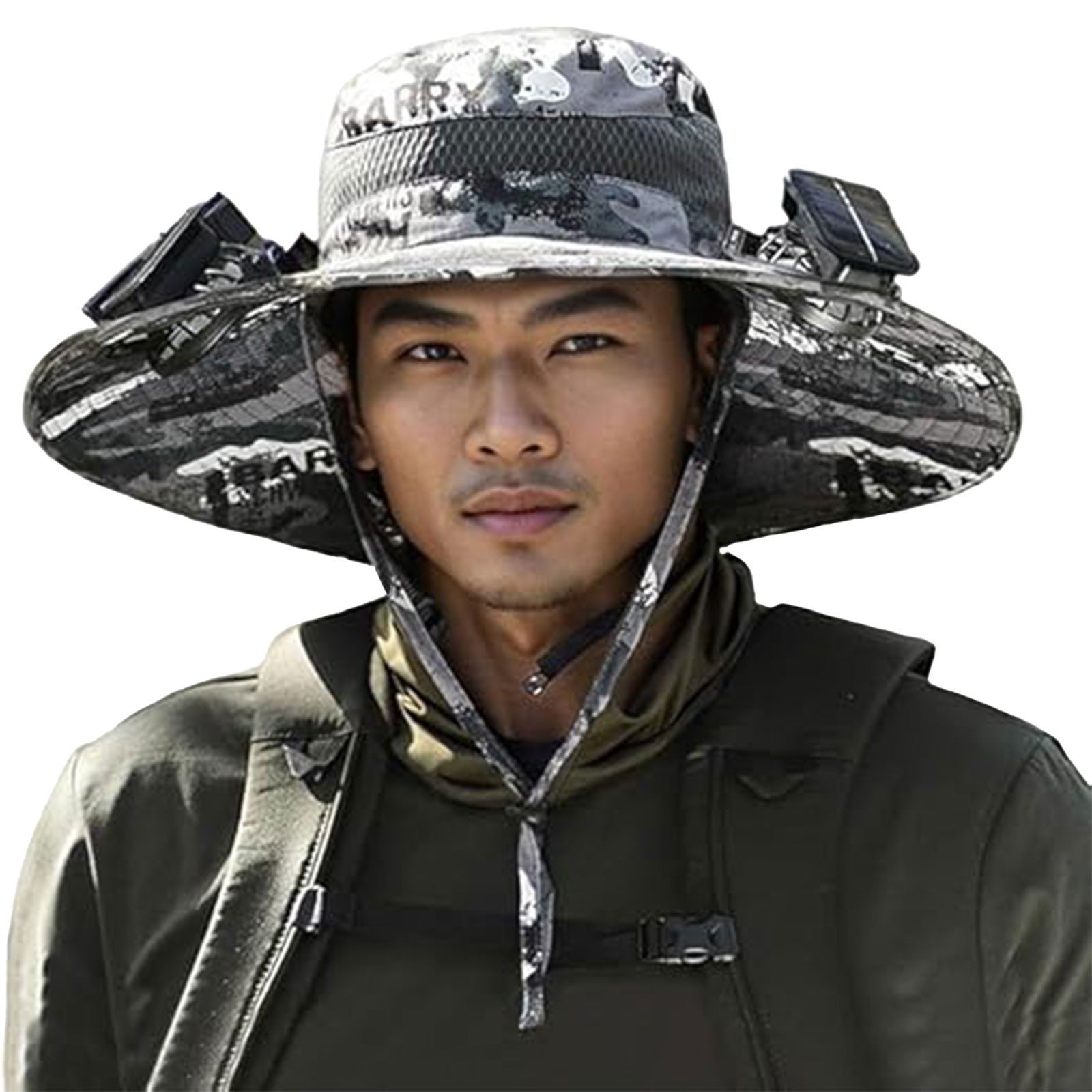 Muecwrye Solar Fan Hats for men, Solar Powered Fan Hat, Hat with Fan ...