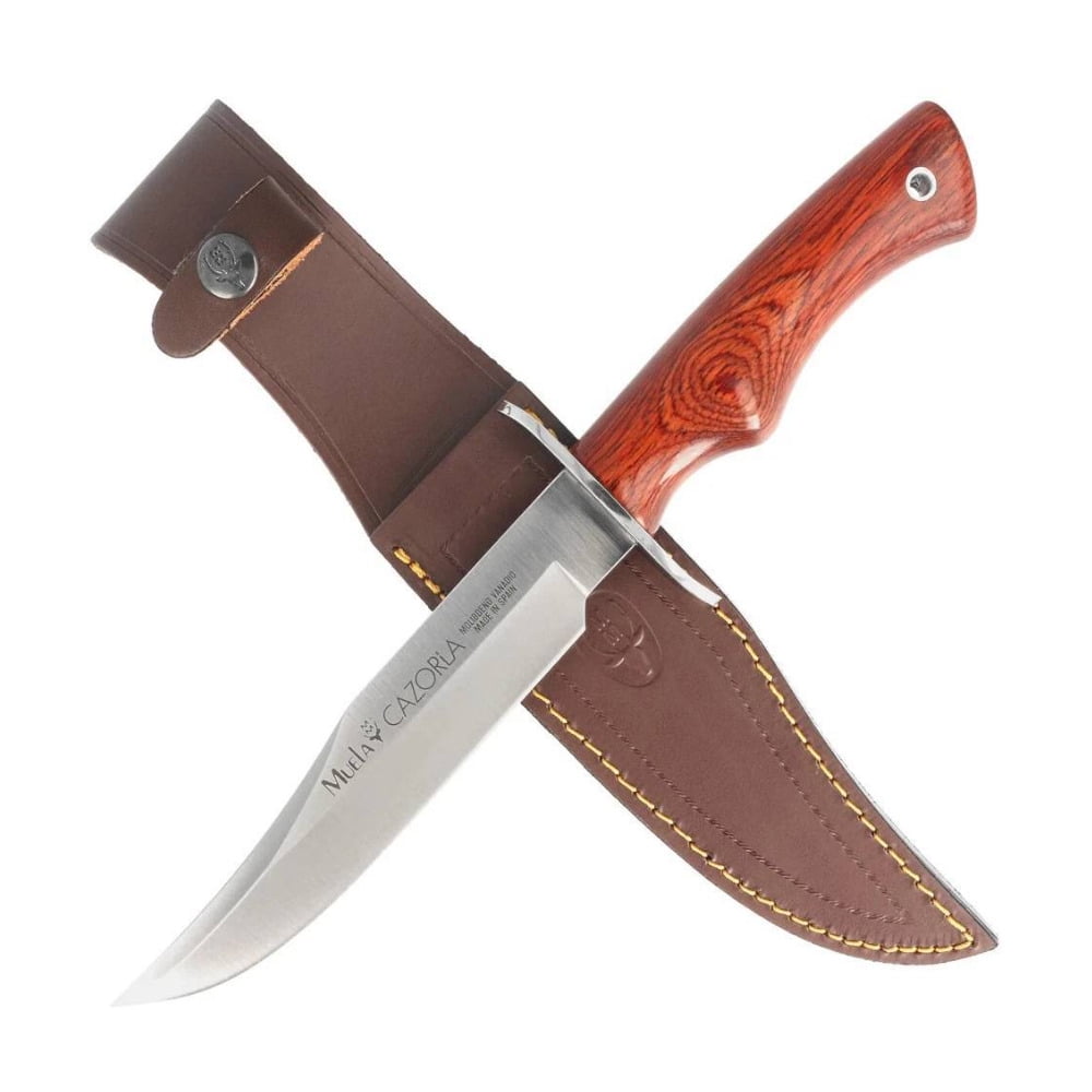 Muela CAZ-16R Rosewood Handle Hunting Knife with Leather Sheath ...