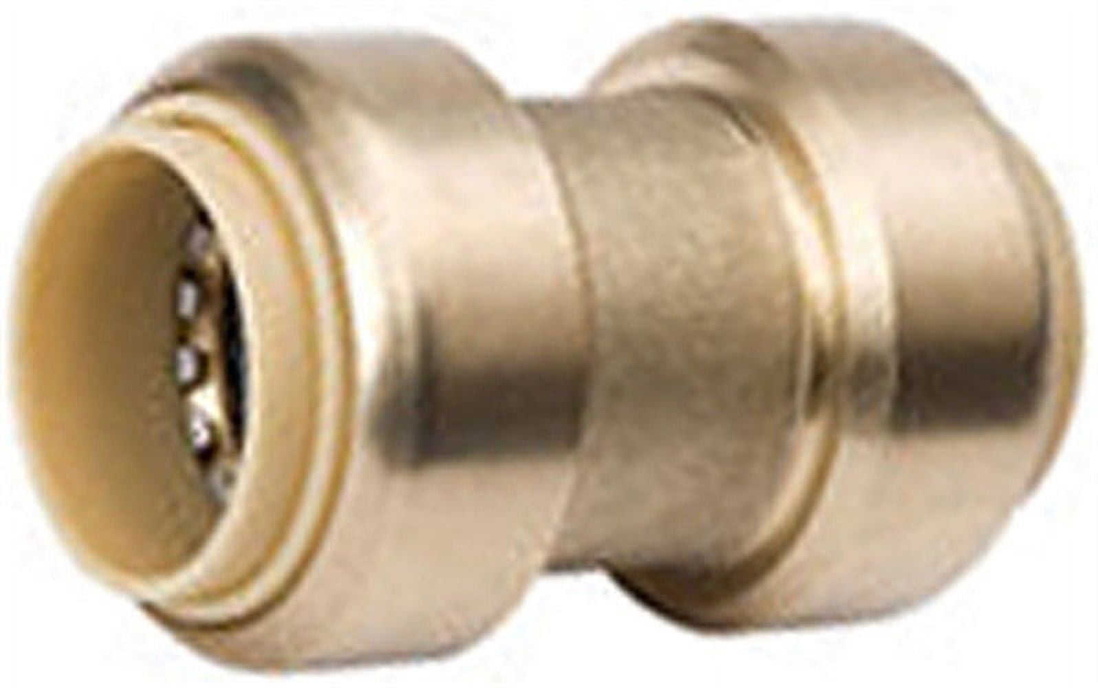 Mueller 630-003 DZR Lead-Free Brass Push-Fit Coupling, 1/2-Inch ...