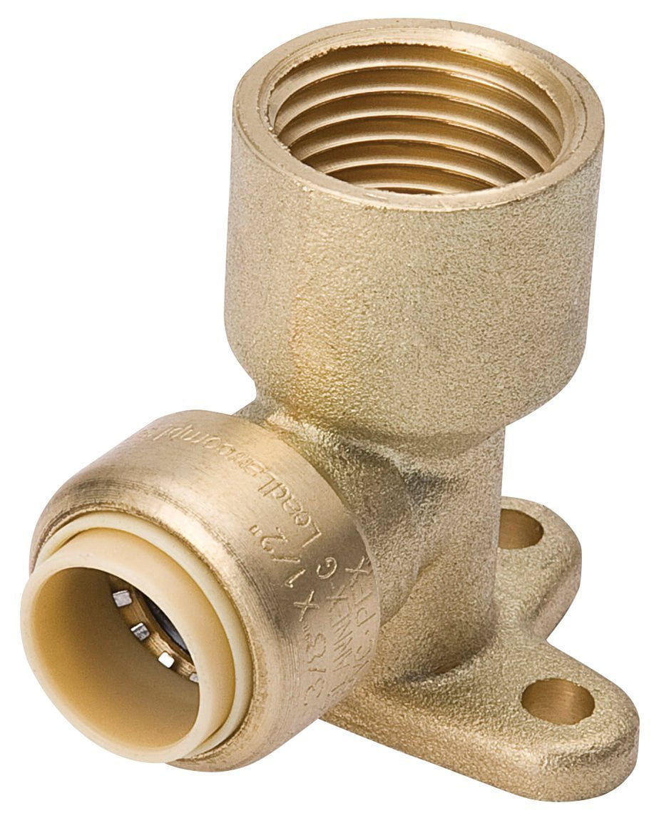 Mueller 631-103HC ProLine® Push-Fit Brass Drop Ear Standard Elbow, 90 ...