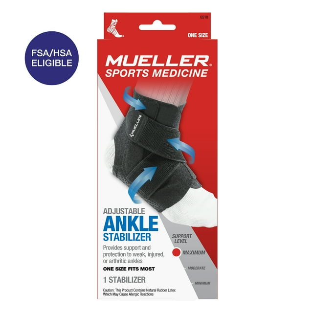 Mueller Adjustable Ankle Stabilizer - Support Brace for Sprains & Side ...