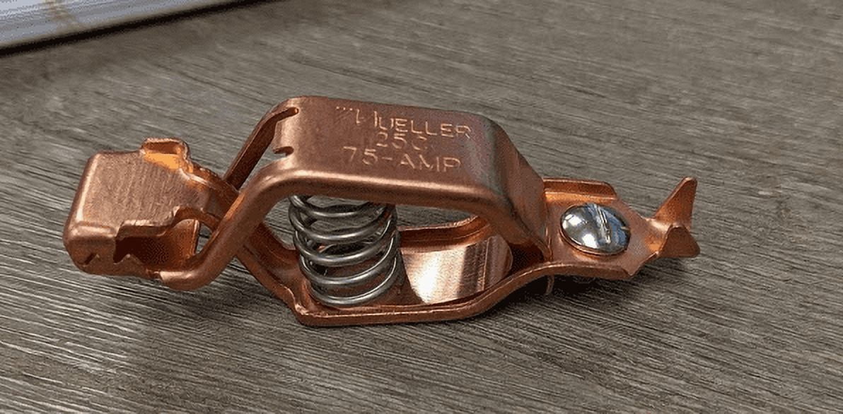 Mueller BU-25C Clip, Solid Copper, 75 Amps (5 pieces) - Walmart.com