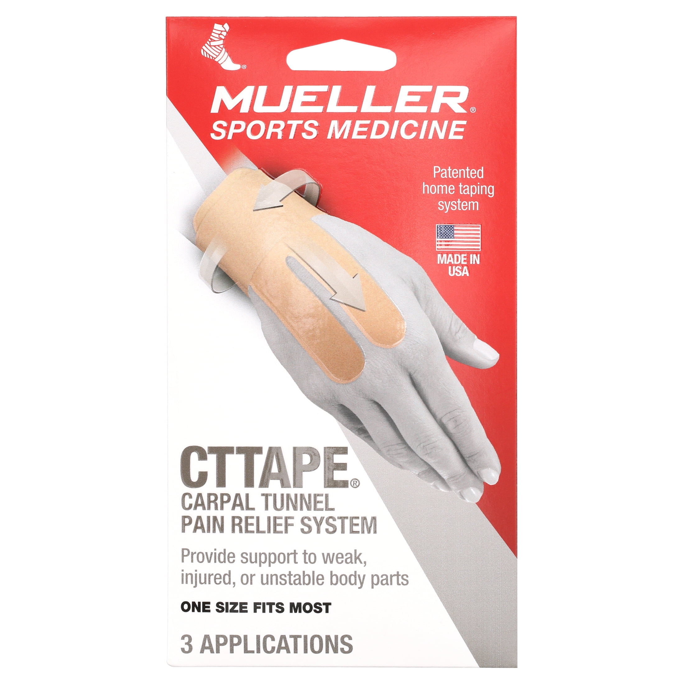 Mueller CT Tape System for Carpal Tunnel Pain Relief, Beige, One Size ...