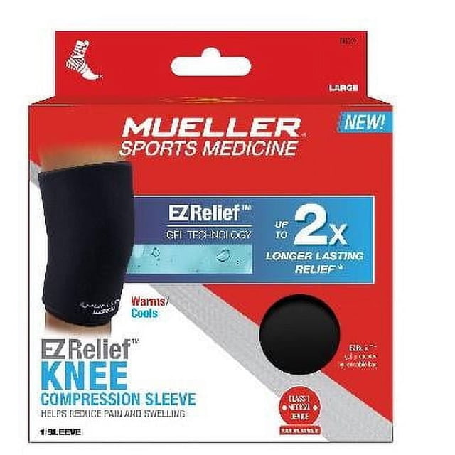 Mueller EZ Relief Compression Sleeve with Hot/Cold Gel, Unisex, Small ...