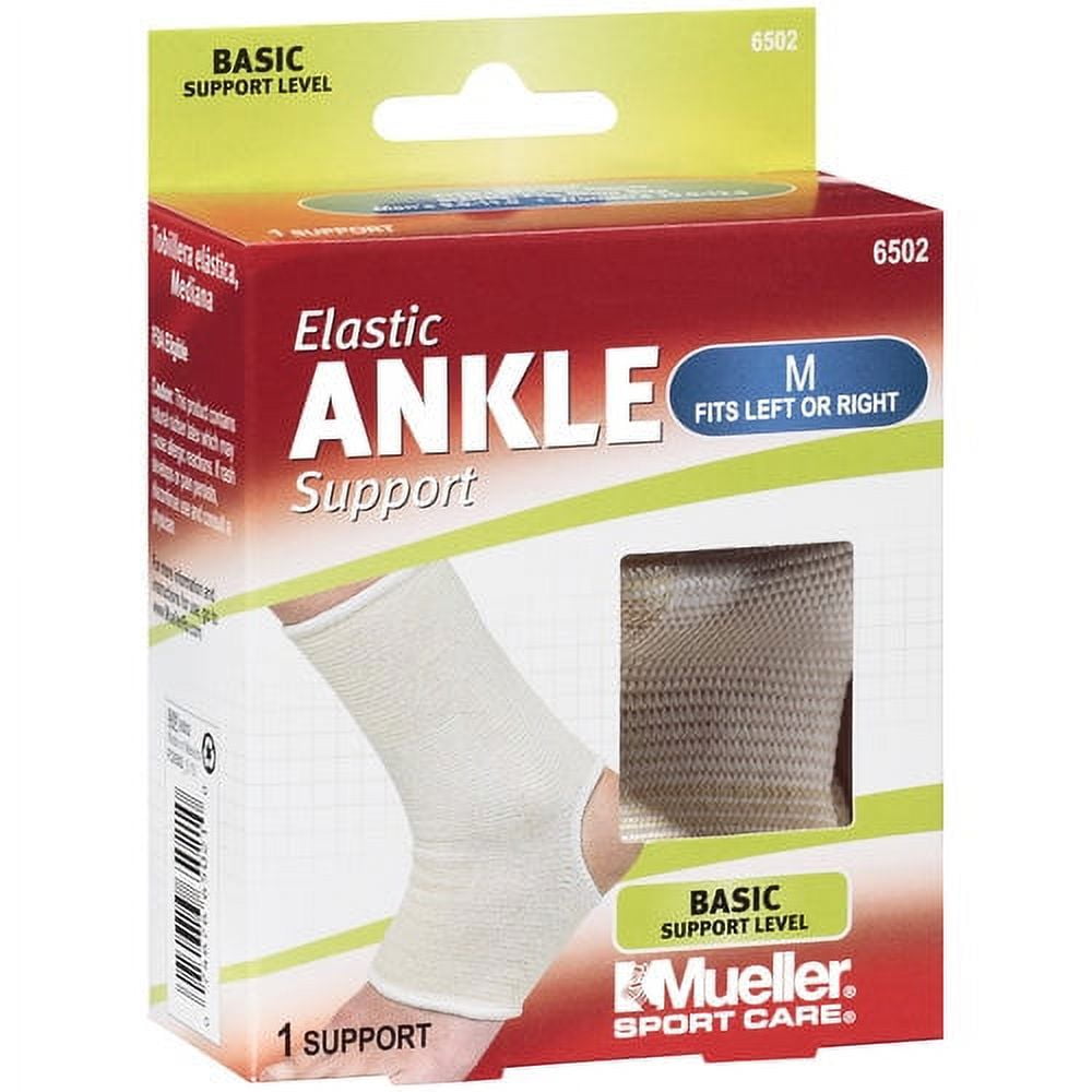 Mueller Elastic Ankle Support, White, Medium - Walmart.com