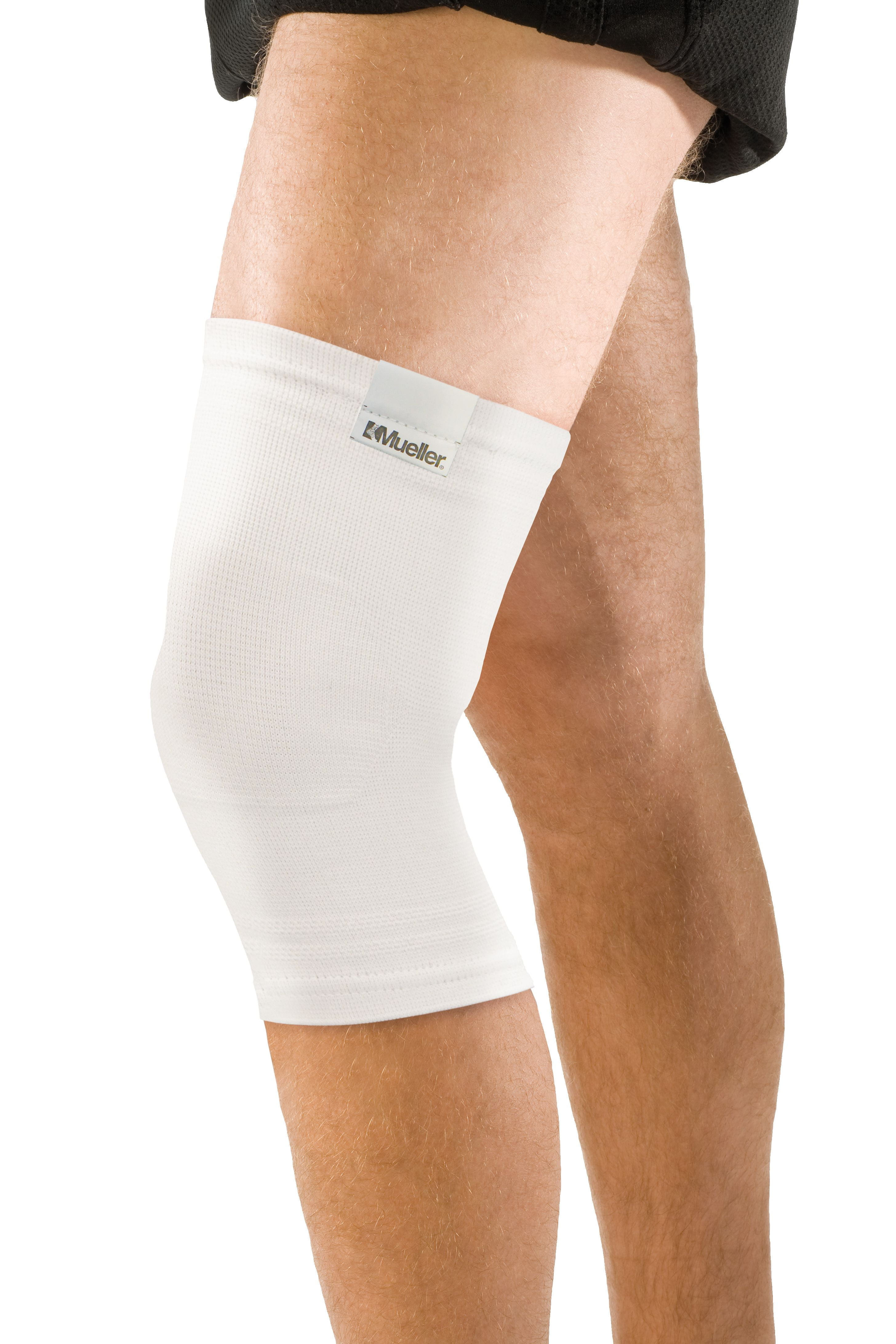 Mueller Elastic Knee Support, White, Large HSA/FSA Eligible - Walmart.com