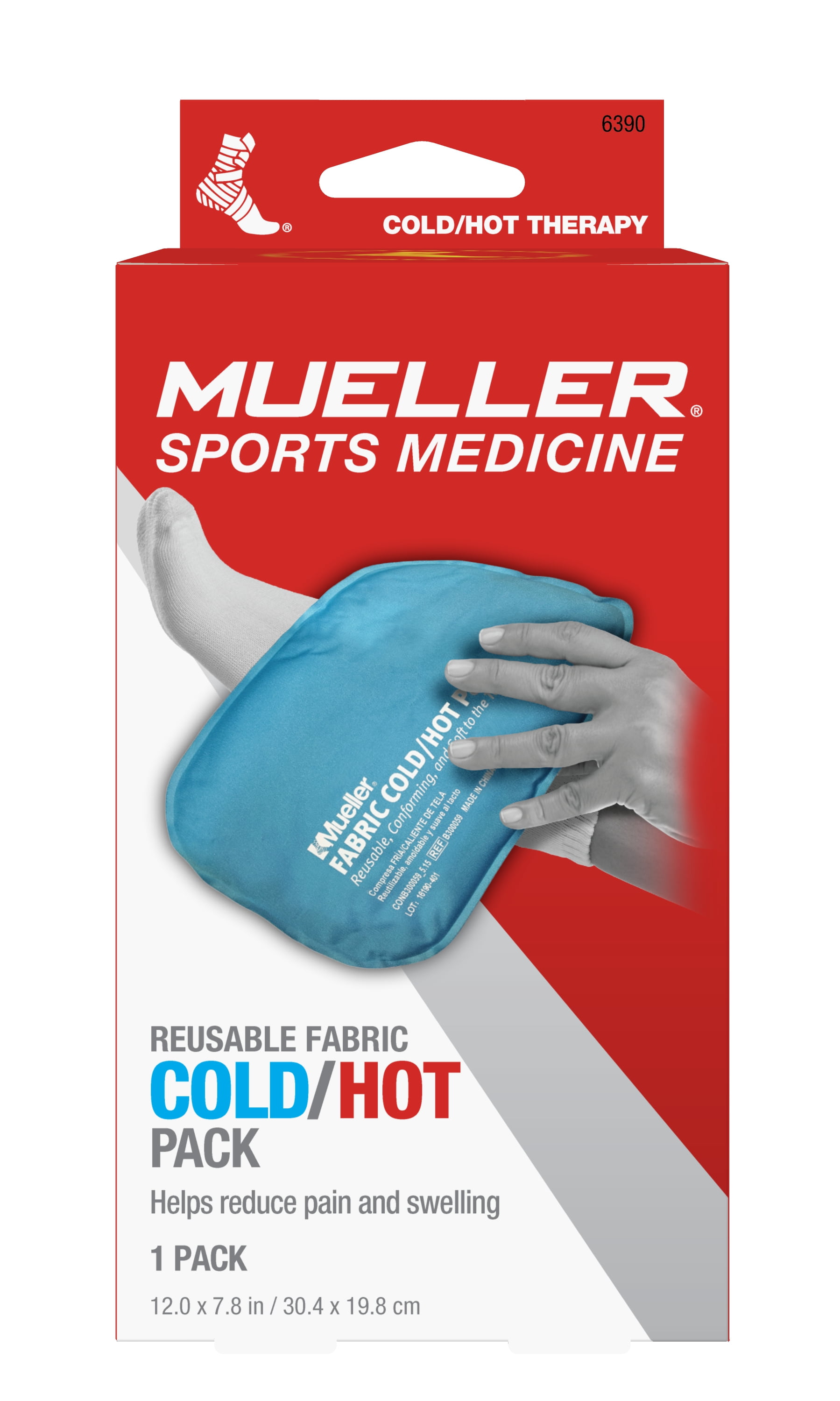 Mueller Fabric Cold/Hot Pack, Blue, 12" x 7.8", 1-count HSA/FSA ...