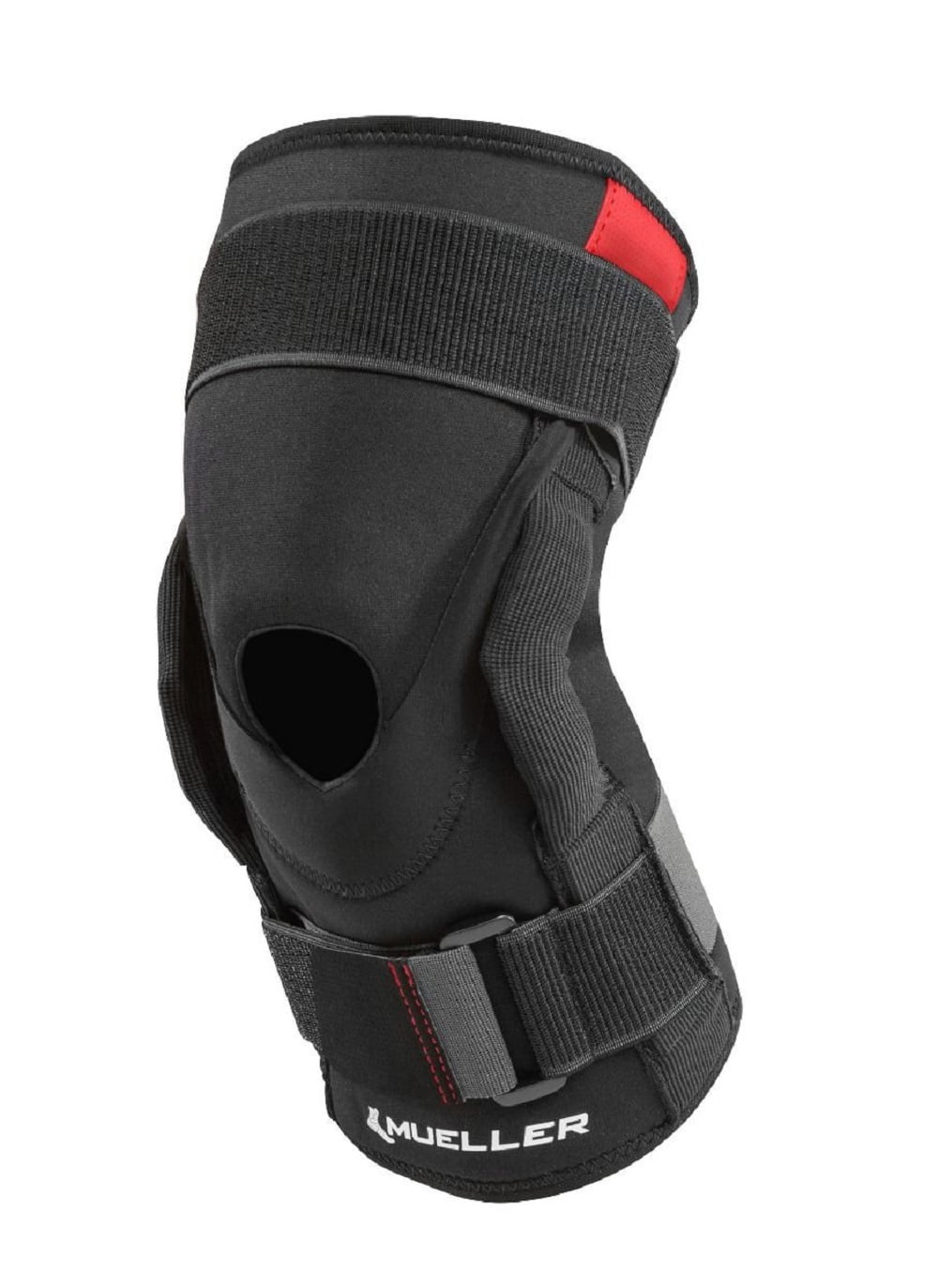 Mueller Hinged Knee Brace, Medium, Black, Adjustable Support, Neoprene ...