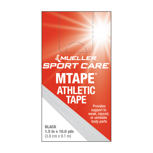 Mueller MTape Athletic Tape, Single Roll, Black, 10yd - Walmart.com