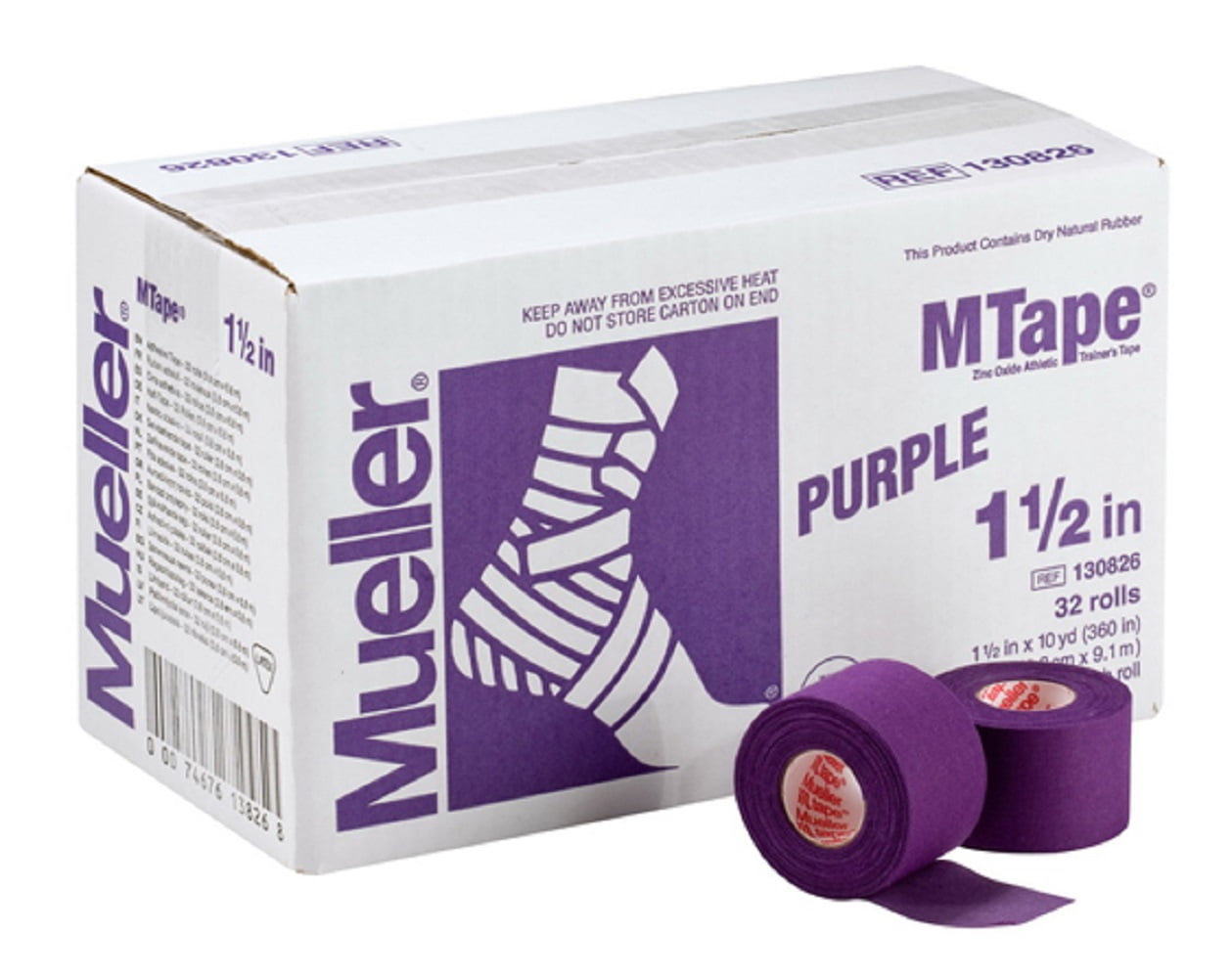 Mueller MTape Colored Athletic Tape - 1.5 inches x 10 yards - Purple ...