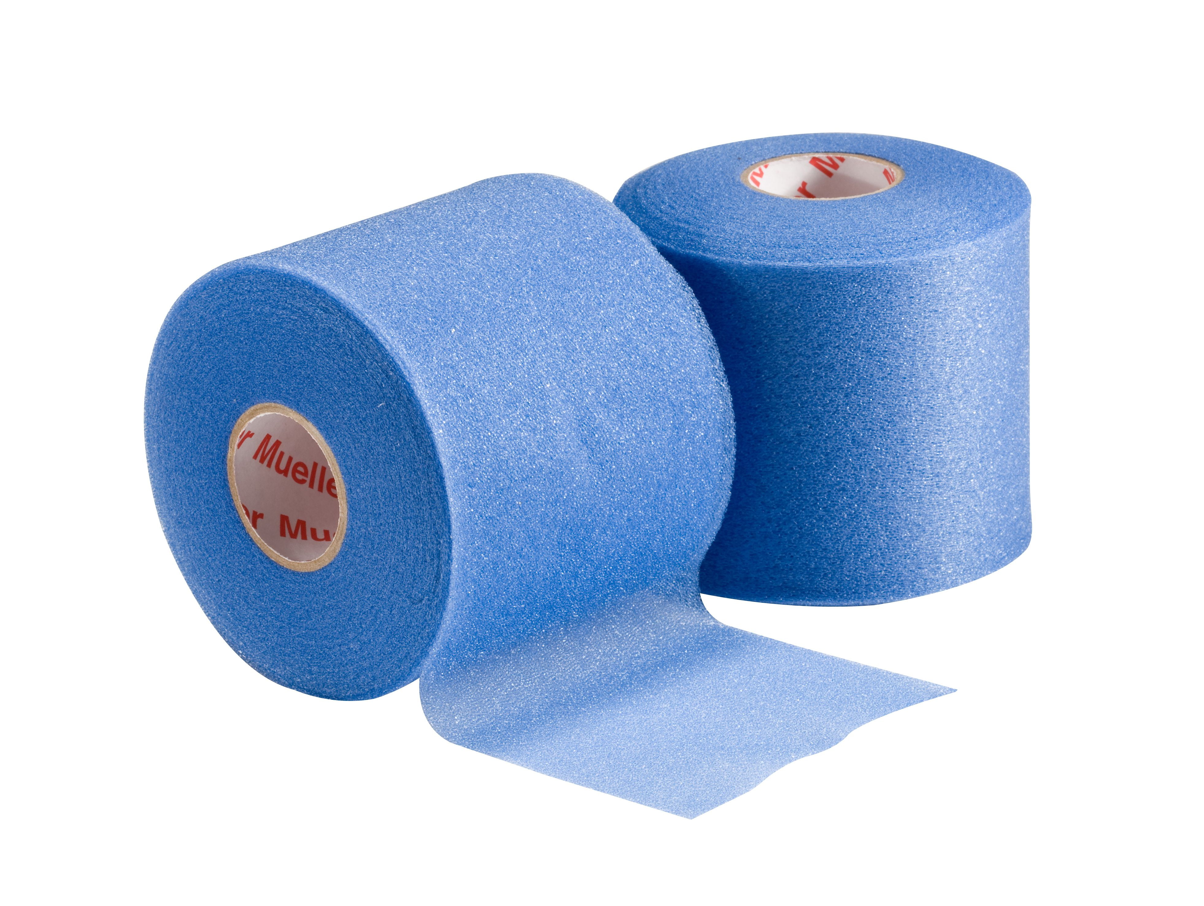 Mueller MWrap Pretaping Underwrap, Blue Foam Wrap, 2 Rolls, 2.75 x 21.4 ...
