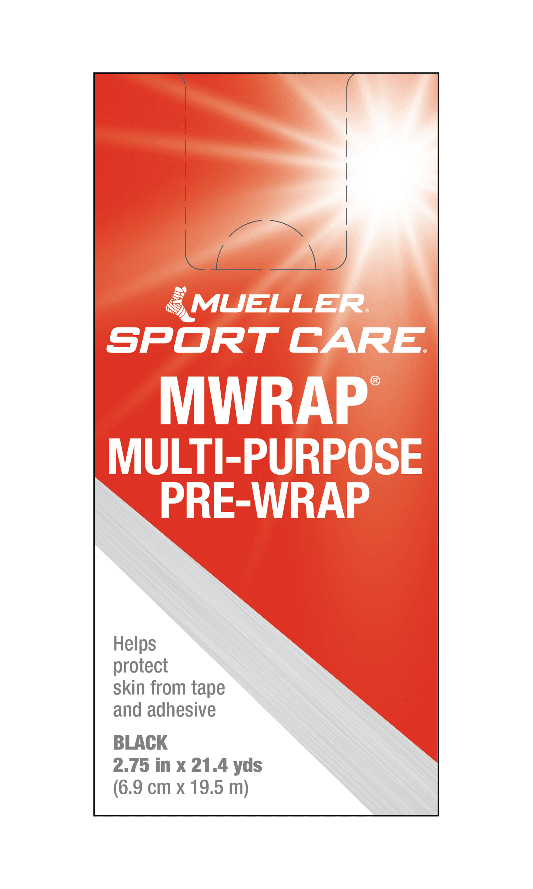 Mueller MWrap Prewrap, Single Roll, Black - Walmart.com