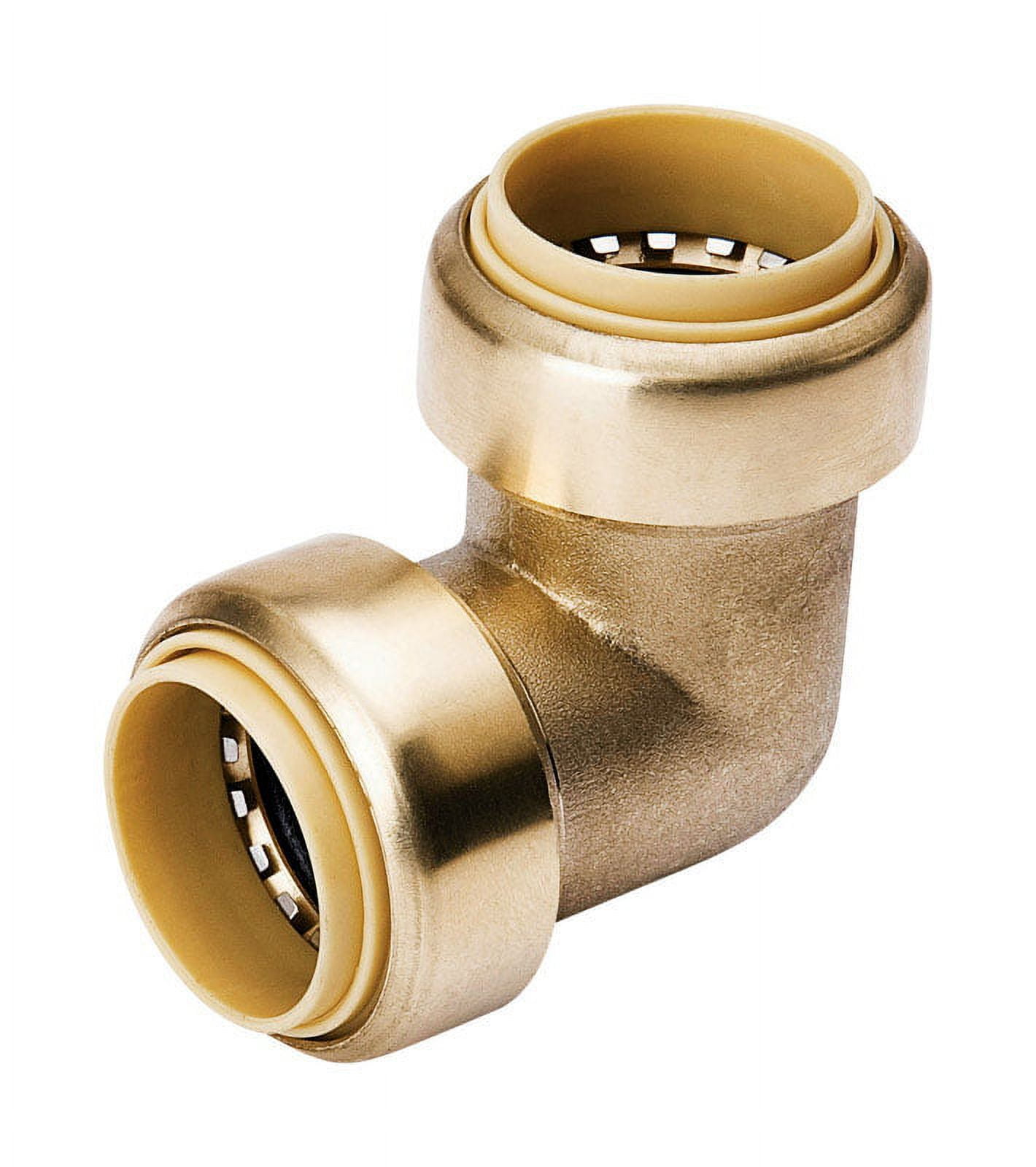 Mueller 631-002 ProLine® Push-Fit Brass Standard Elbow, 90-Degree, 3/8 ...