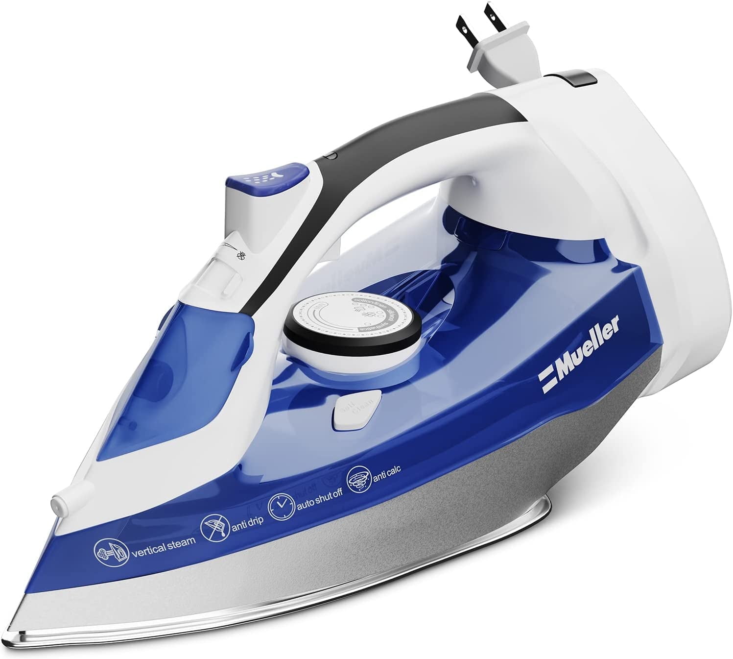 Mueller Pro Steam Iron, Retractable 8ft Cord, 3-Way Auto Shut Off, Self ...