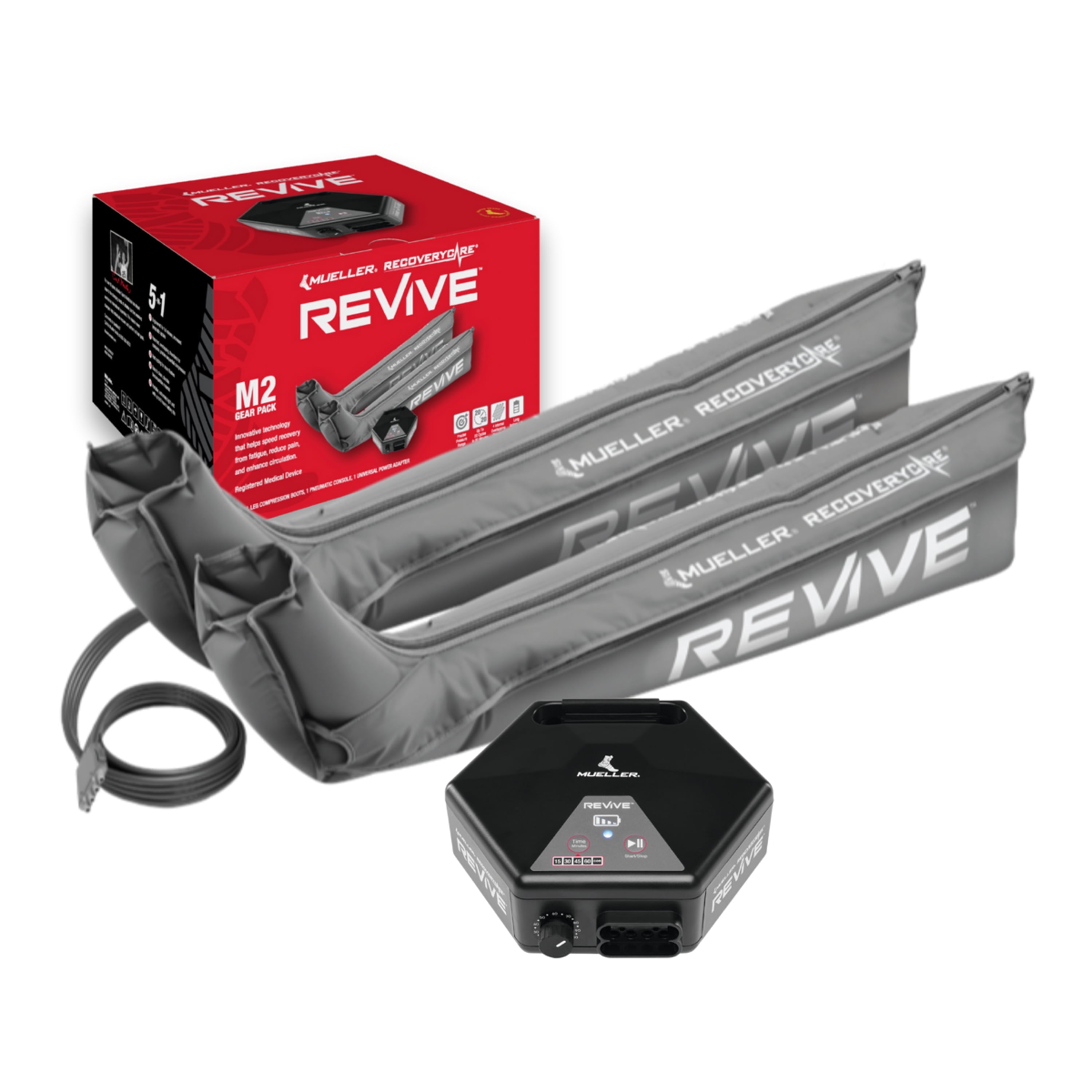 Mueller RecoveryCare REVIVE M2 Gear Pack, Includes Full Leg Compression ...
