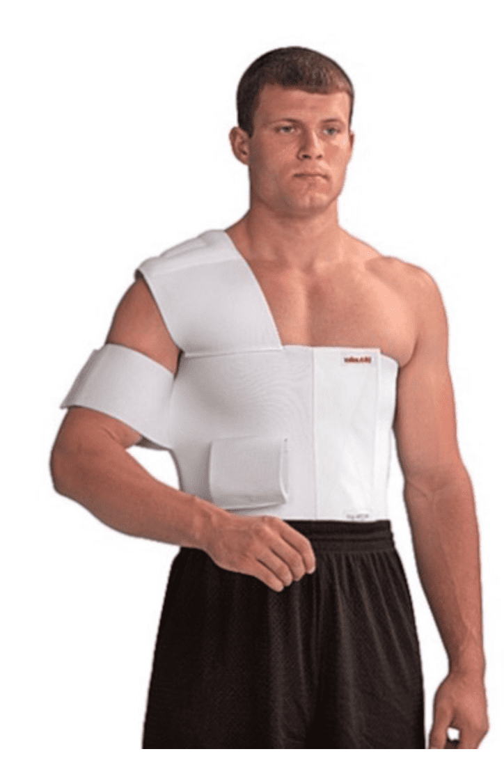 Mueller Shoulder Brace w/unique rear attachment, Right, White - Small ...