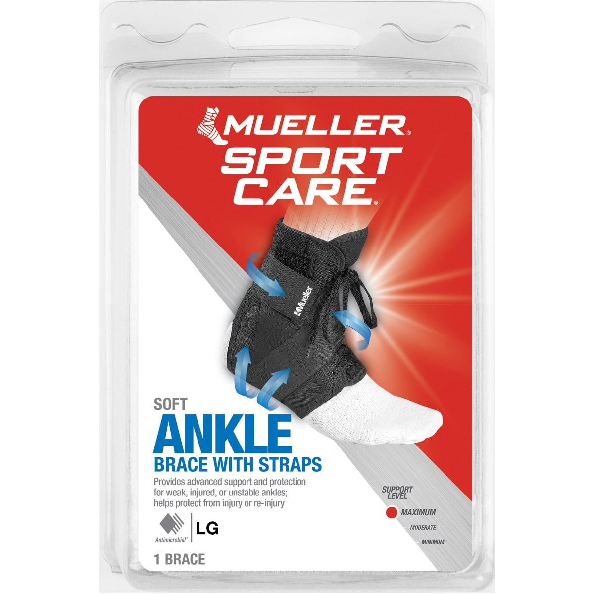 Mueller Soft Ankle Brace with Straps Small - Walmart.com