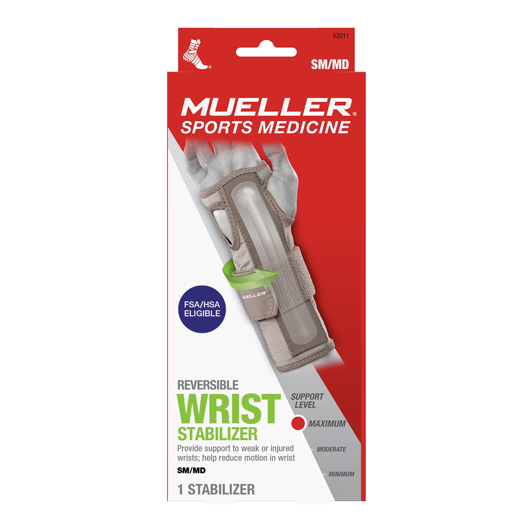Mueller Sports Medicine Reversible Wrist Stabilizer Brace, Unisex ...