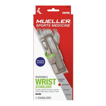 Mueller Reversible Wrist Brace with Splint, Black, One Size Fits Most ...