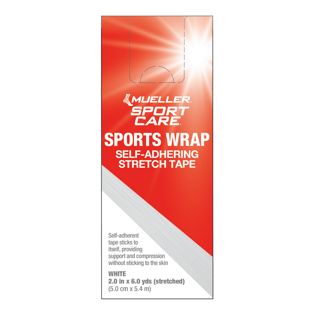 Mueller Sports Wrap 2 Inch White Bandage for Compression and Support ...